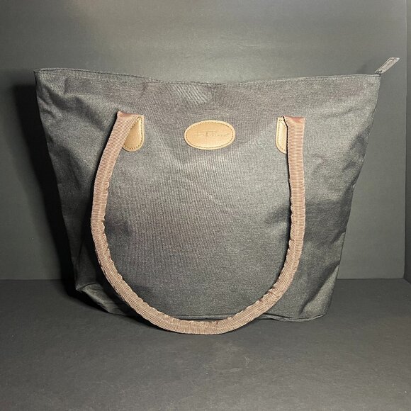 Bella Russo | Bags | Bella Russo Oxford Charcoal Grey Brown Weekend ...